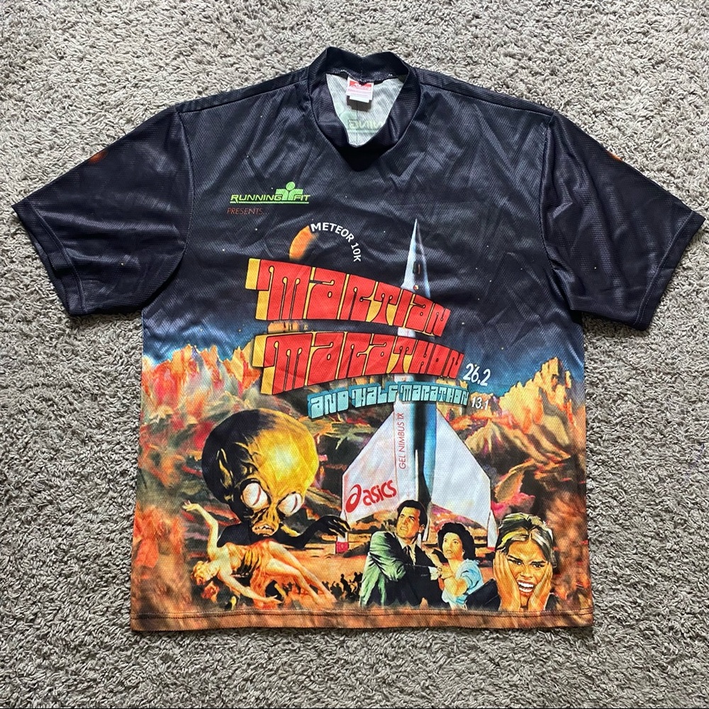 Asics Martian Marathon Meteor 10k Running Shirt - Gem
